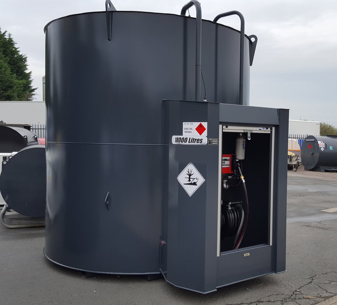 18000 Litre Steel Bunded Vertical Diesel Tank | Tanks R Us