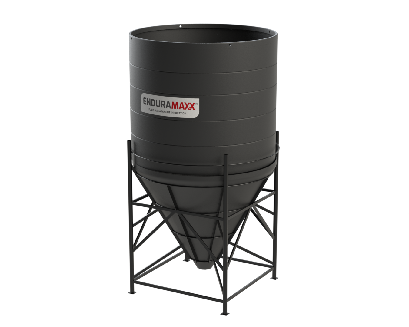 Enduramaxx 12000 Litre 60 Degree Open Top Cone Tank With Frame | Tanks R Us
